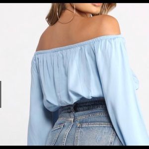 Windsor | Tops | Windsor Off The Shoulder Ls Crop Top | Poshmark